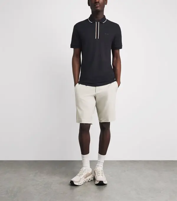 BOSS Stretch-cotton Philix Polo Shirt - Navy