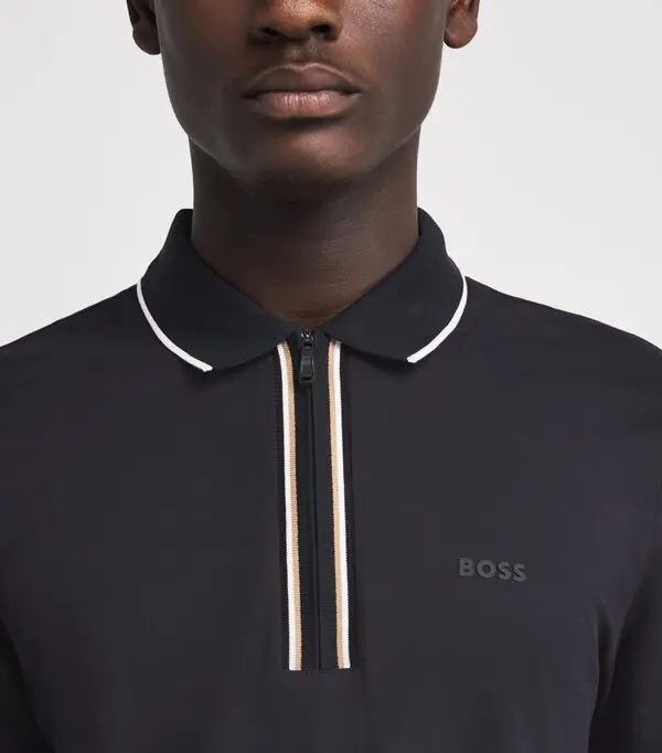 BOSS Stretch-cotton Philix Polo Shirt - Navy
