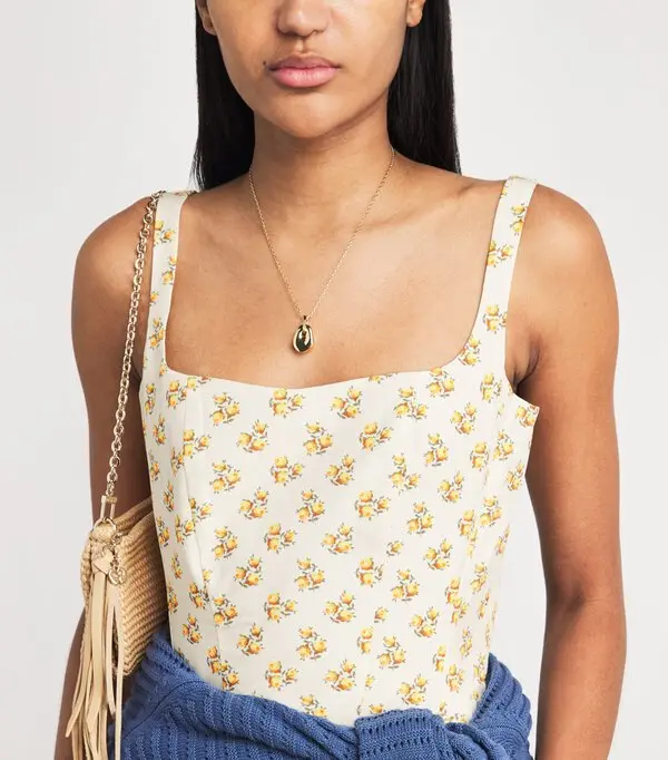 Maje Floral Print Mini Dress - Yellow