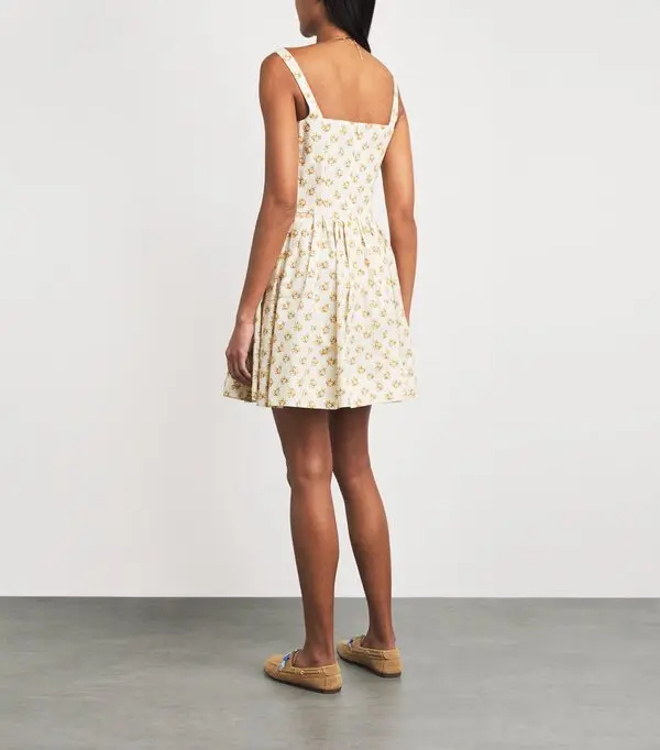 Maje Floral Print Mini Dress - Yellow