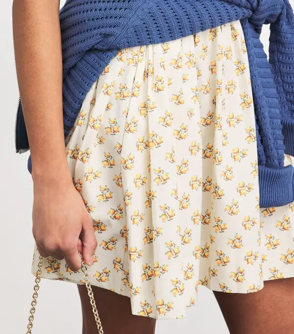 Maje Floral Print Mini Dress - Yellow