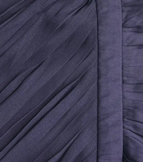 Maje One-shoulder Draped Maxi Dress - Blue