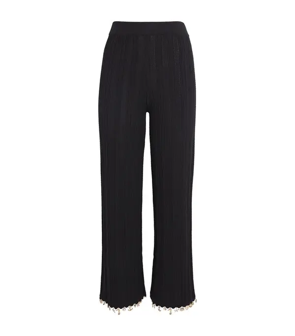 Maje Embellished Knit Trousers