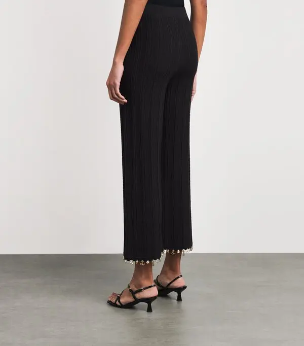 Maje Embellished Knit Trousers