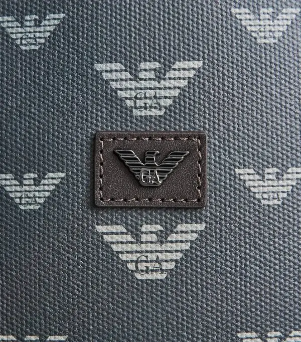 Emporio Armani Coated Canvas Eagle Motif Backpack