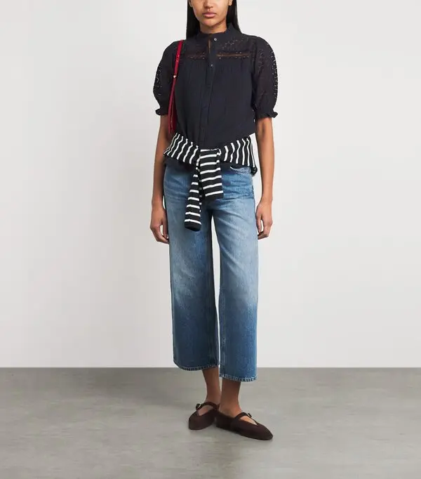 ME+EM Cotton Cheesecloth Blouse