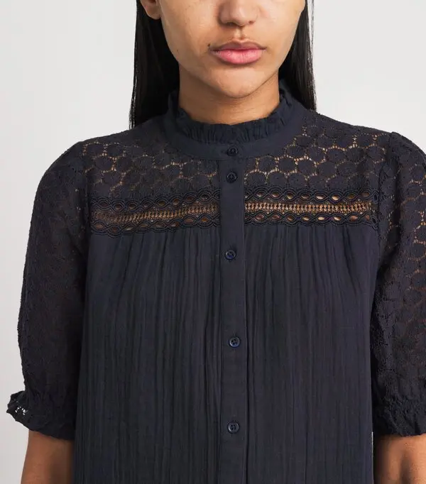 ME+EM Cotton Cheesecloth Blouse