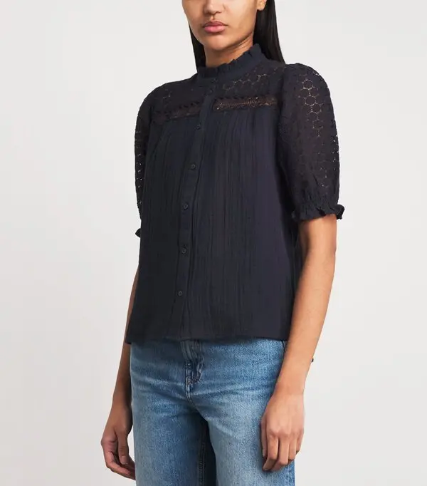 ME+EM Cotton Cheesecloth Blouse