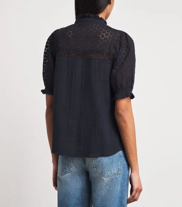 ME+EM Cotton Cheesecloth Blouse