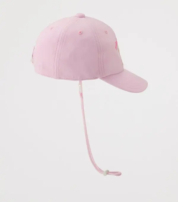 MIKI HOUSE Bunny Appliqué Baseball Cap