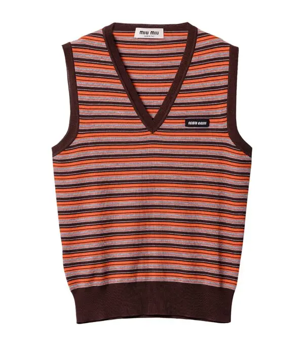 Miu Miu Wool Stripe Sweater Vest