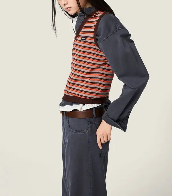 Miu Miu Wool Stripe Sweater Vest