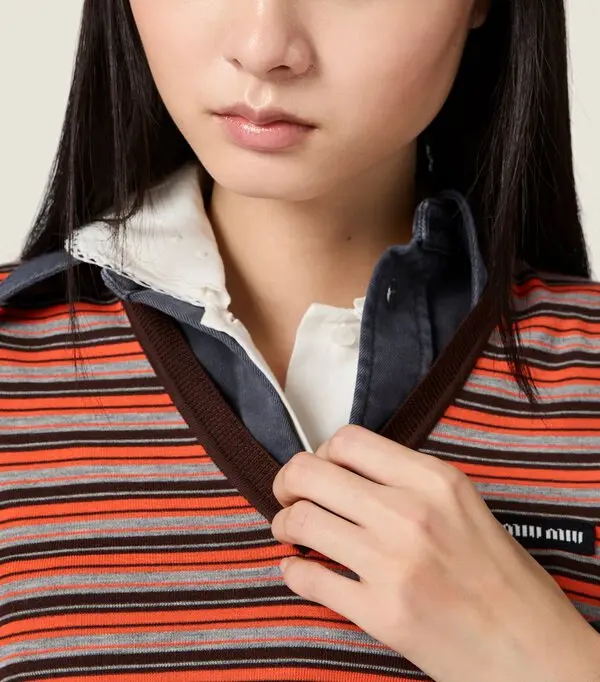 Miu Miu Wool Stripe Sweater Vest