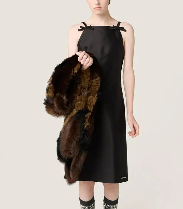 Miu Miu Silk-wool Bow Mini Dress