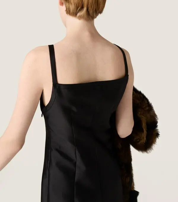 Miu Miu Silk-wool Bow Mini Dress