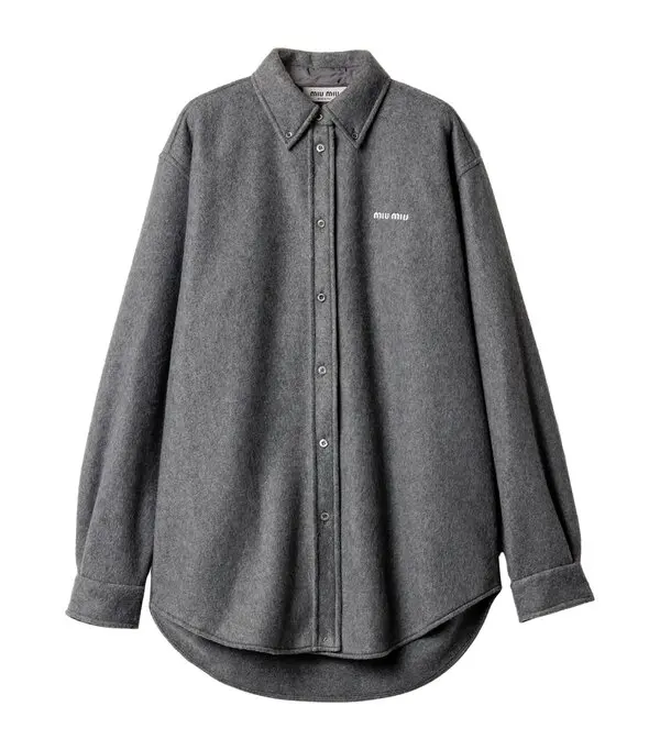 Miu Miu Fleece Logo Shirt