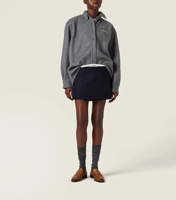 Miu Miu Fleece Logo Shirt