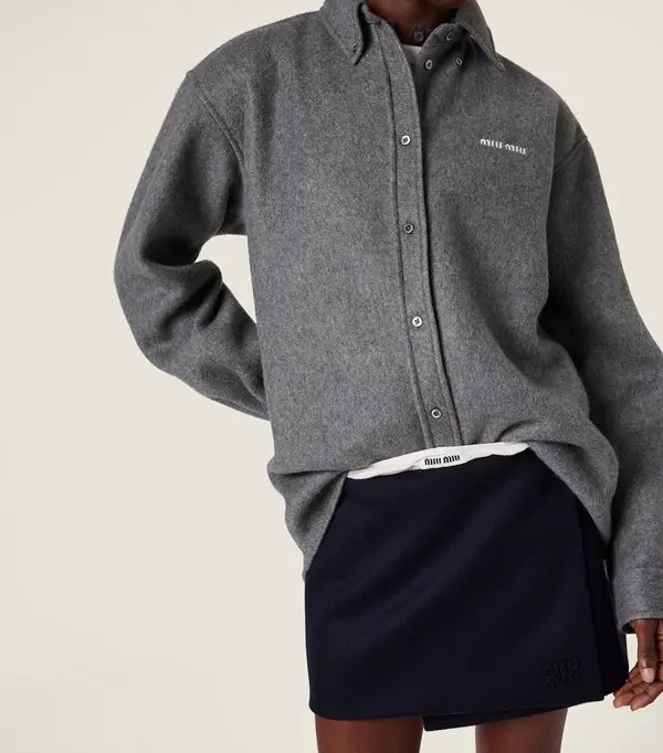 Miu Miu Fleece Logo Shirt