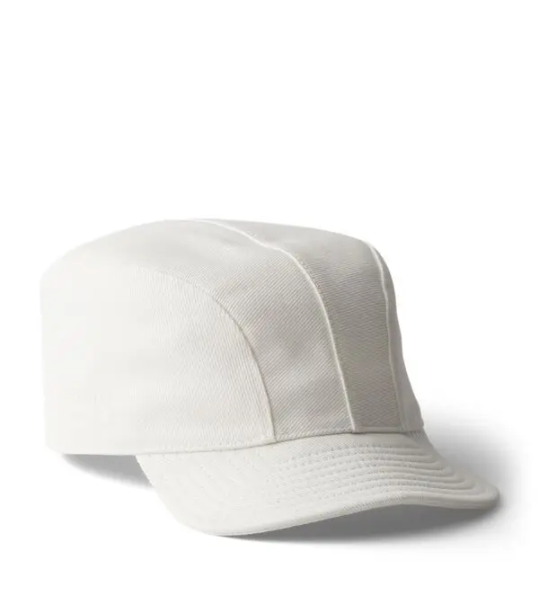 Prada Cotton Drill Baseball Cap - White
