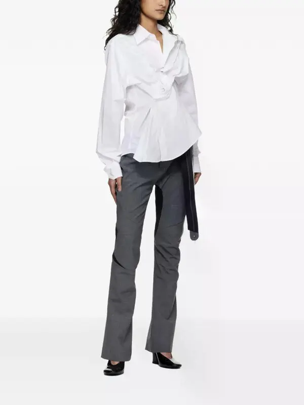 Ottolinger Belted Panelled Trousers - Grey