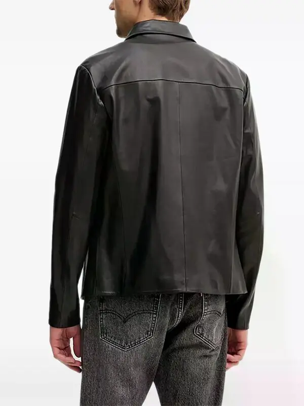 Guess Leather Zip-up Jacket