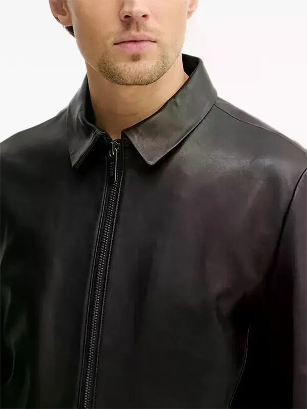 Guess Leather Zip-up Jacket
