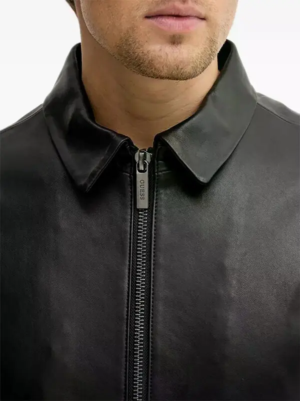 Guess Leather Zip-up Jacket