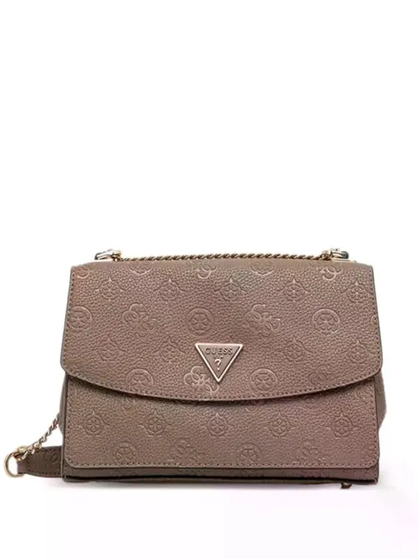 Guess Cresidia Embossed Chain Cross Body Bag - Neutrals