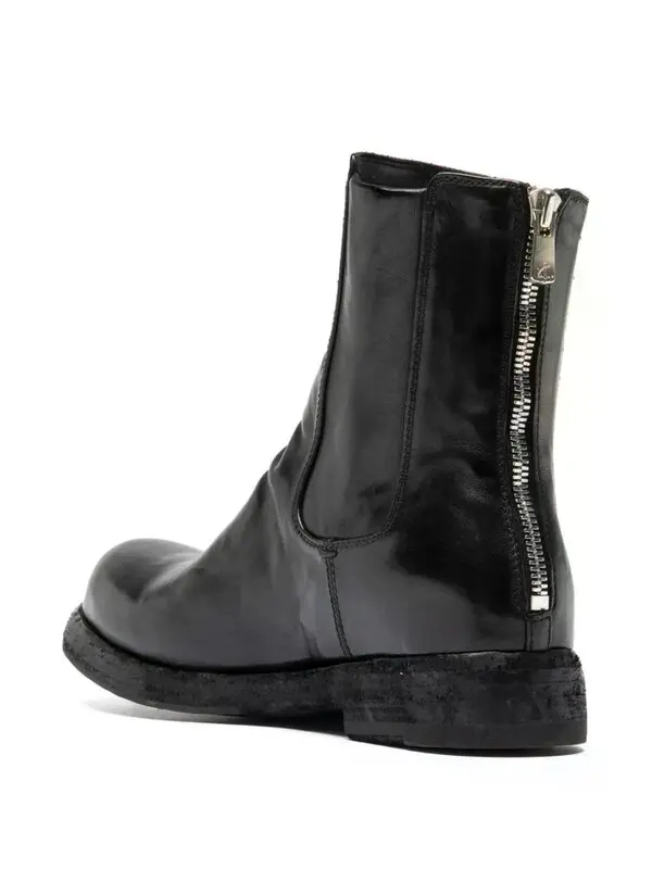 Officine Creative Bulla Dd Zip Leather Chelsea Boots