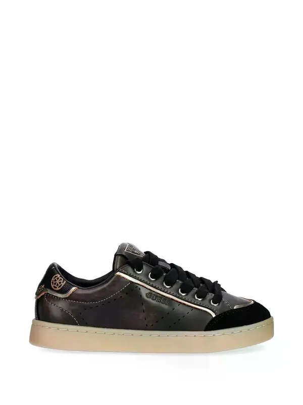 Guess Logo Panelled Sneakers - Black