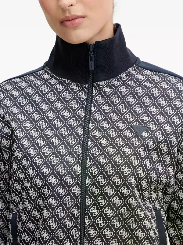 Guess Patterned Zip-up Sweatshirt