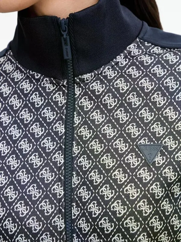 Guess Patterned Zip-up Sweatshirt
