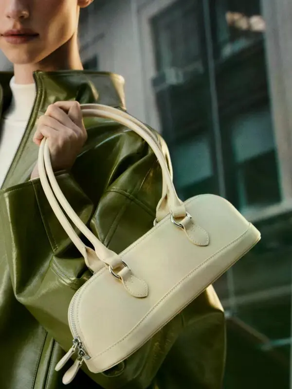POTAMY Leather Shoulder Bag - Neutrals