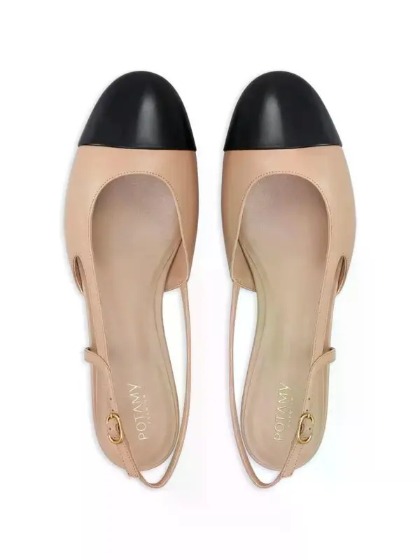 POTAMY Two-tone Slingback Ballet Flats