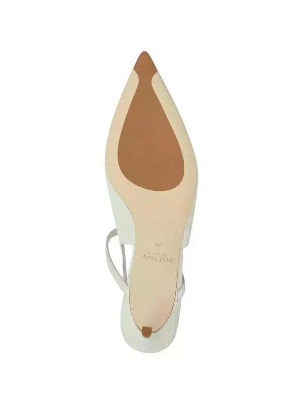 POTAMY Leather Pointed Strap Pumps