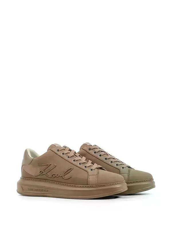 Karl Lagerfeld Embossed Logo Sneakers - Neutrals