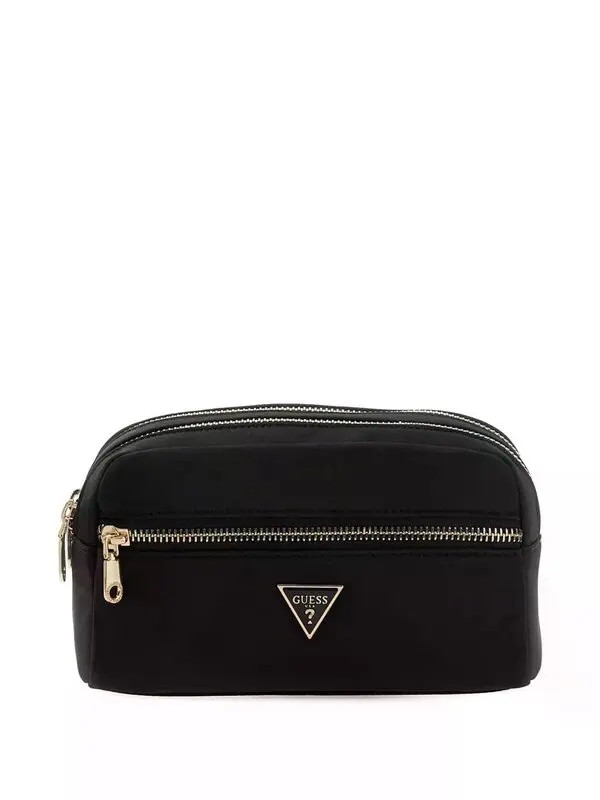 Guess Zip Make Up Bag - Black