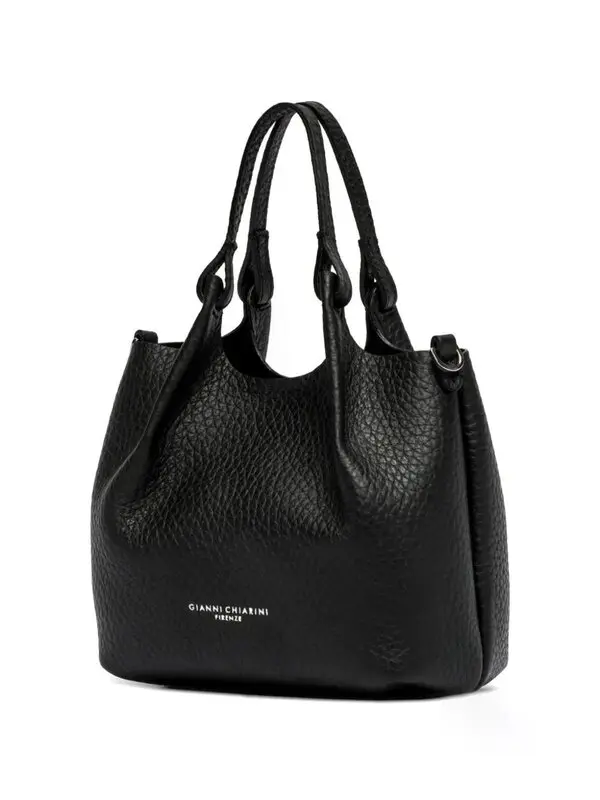 GIANNI CHIARINI Dua Leather Shoulder Bag - Black