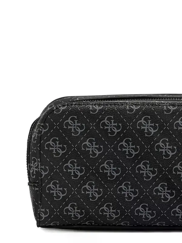Guess Milano Monogrammed Wash Bag - Black