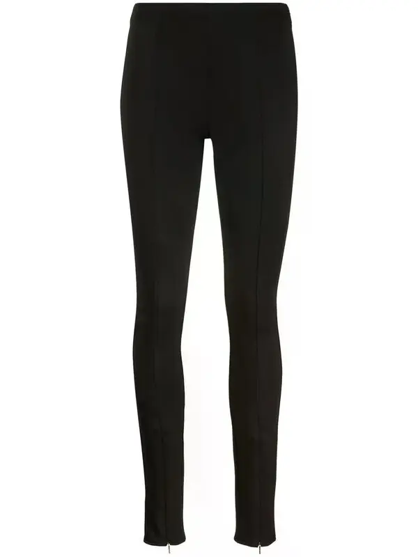 Calvin Klein Logo-embroidered Cuff-zip Leggings