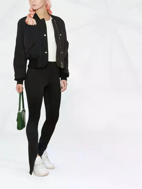 Calvin Klein Logo-embroidered Cuff-zip Leggings