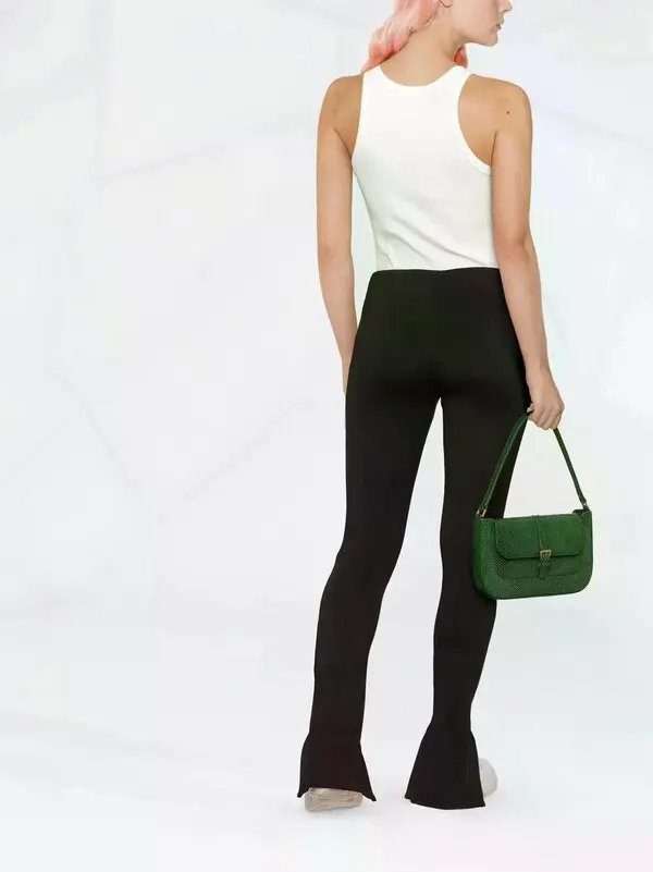 Calvin Klein Logo-embroidered Cuff-zip Leggings
