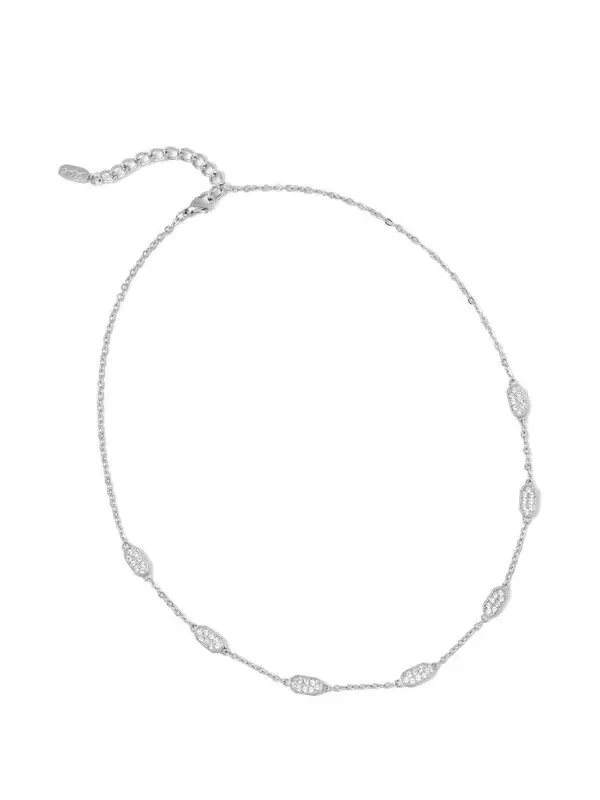 Karl Lagerfeld Embellished Chain Necklace - Silver