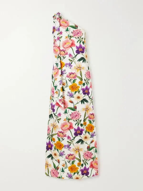 Borgo De Nor Lani One-shoulder Floral Print Maxi Dress - Multi