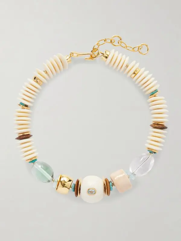 LIZZIE FORTUNATO Coquina Gold-plated Stone Necklace - Multi