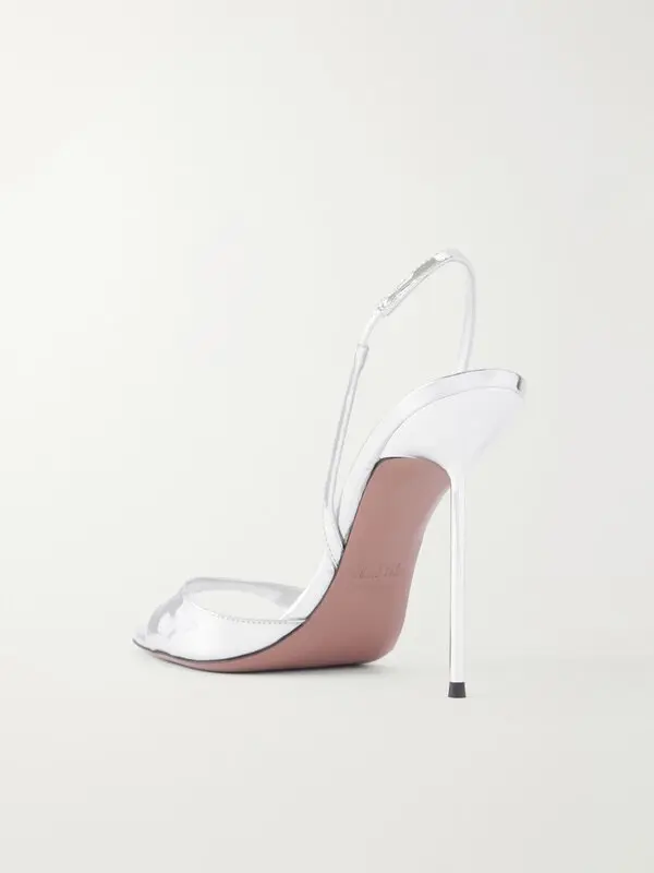 Paris Texas Lidia 95 Mirrored-leather Slingback Sandals