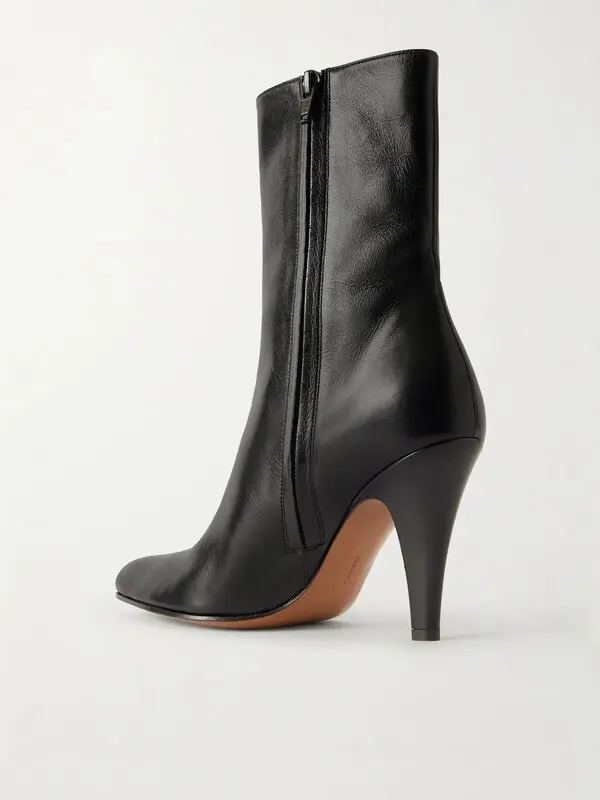 THE ROW Ornella Leather Ankle Boots