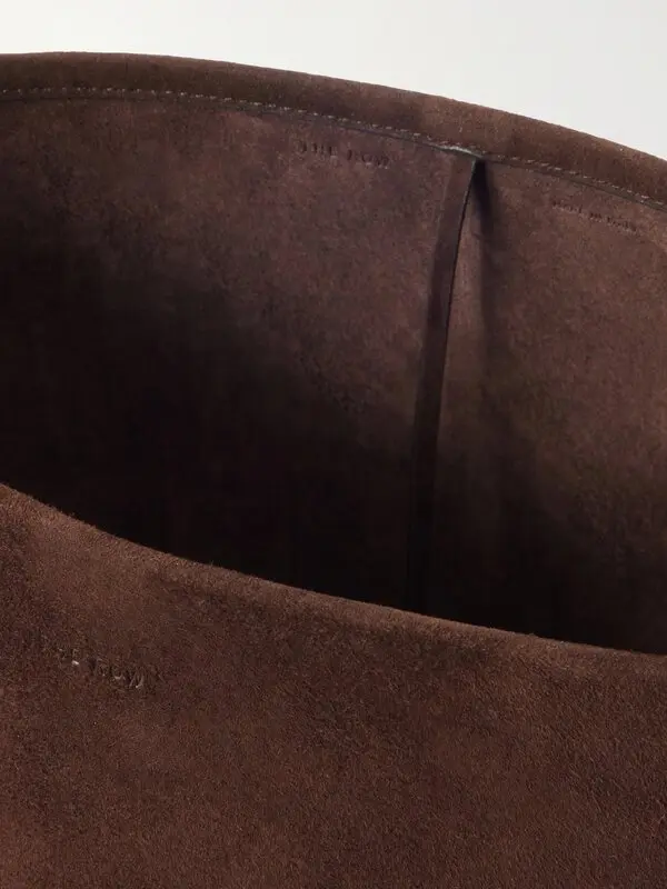 THE ROW N/s Park Medium Suede Tote - Brown