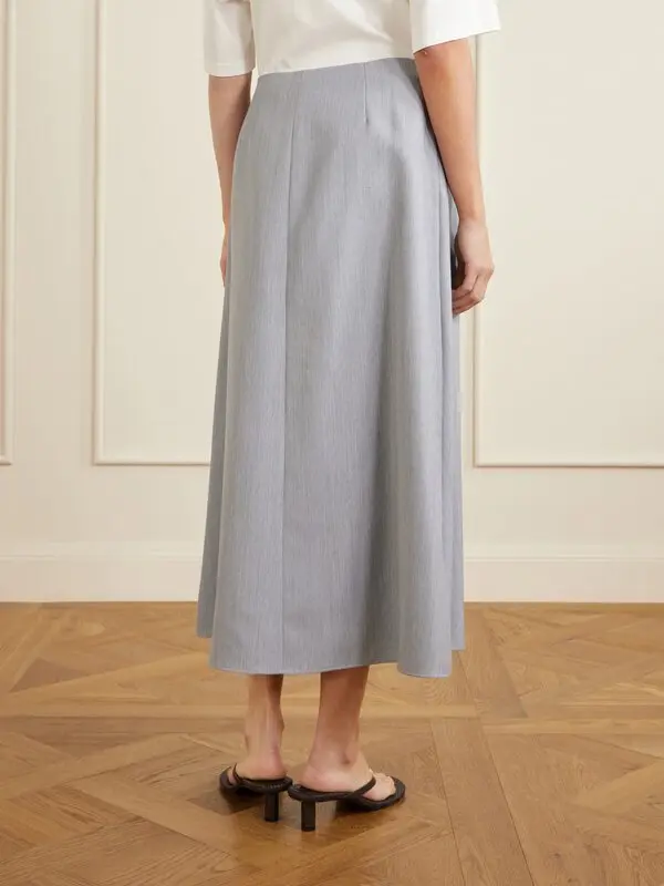 TWP A-line Wool Midi Skirt