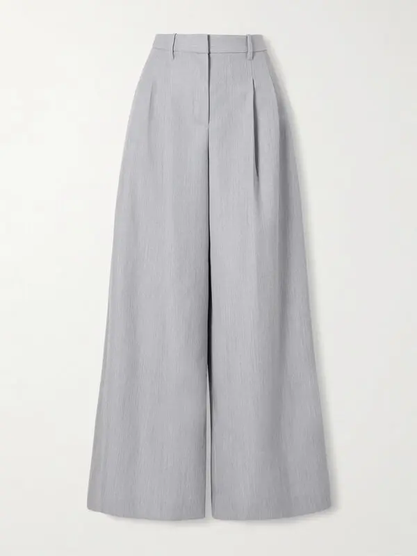 TWP Avery Mid-rise Pleated Wool Wide-leg Trousers